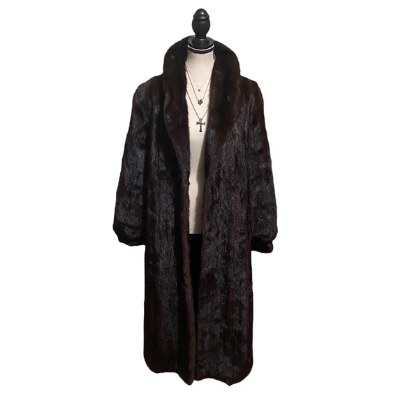 Saga Furs | Jackets & Coats | Vintage Saga Mink Dark Brown Full Length ...